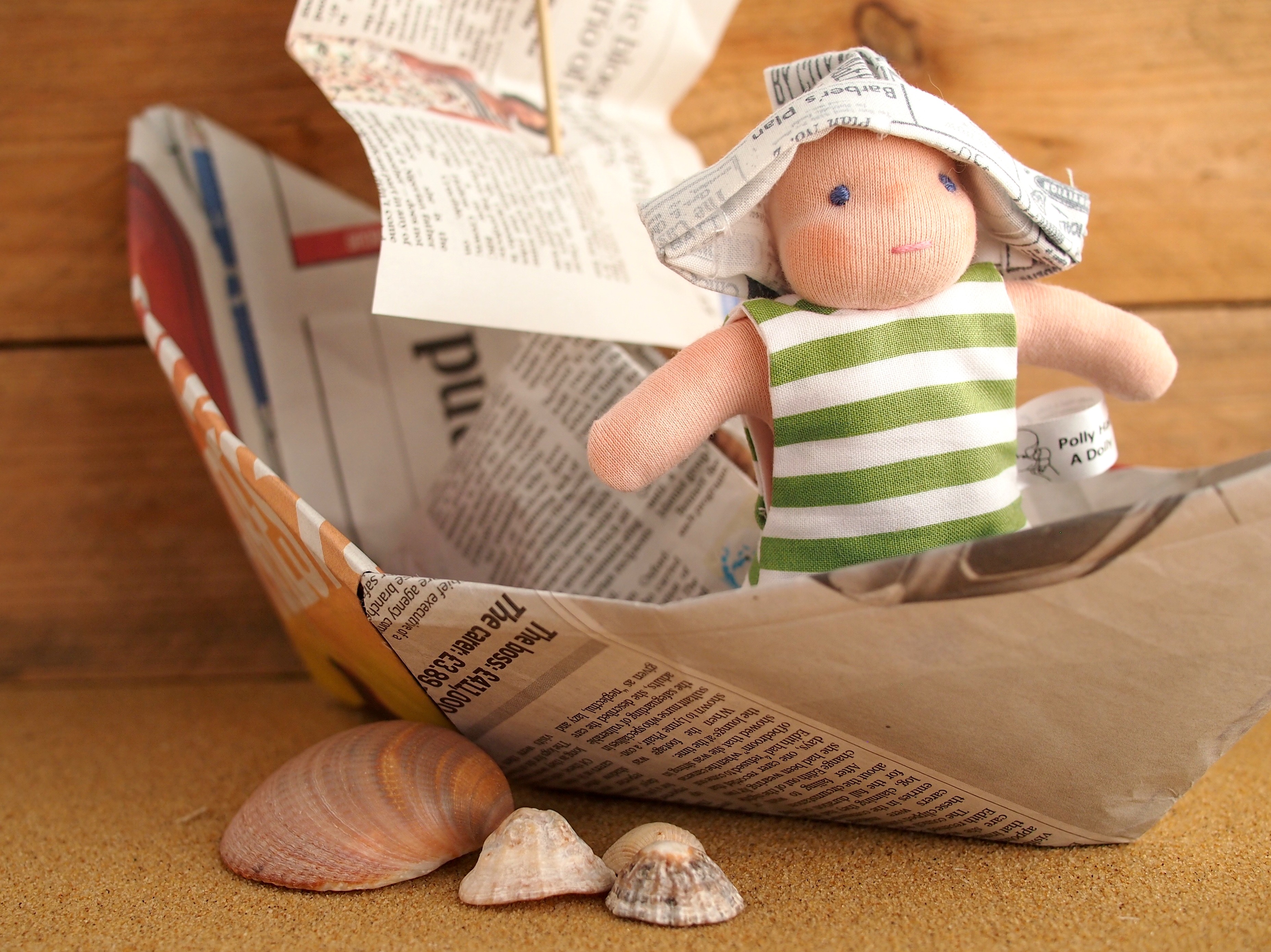 Engaging in doll play : at the seaside – Polly made a Dolly